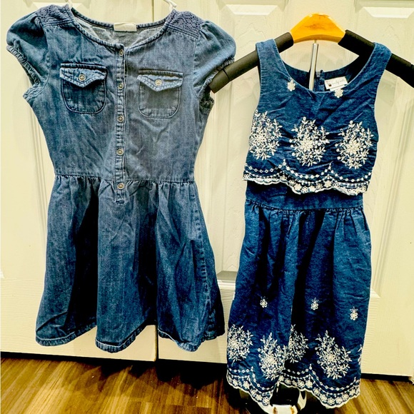 emily west | Dresses | 2 Pack Girl Denim Dresses Size 8 Spring Summer ...